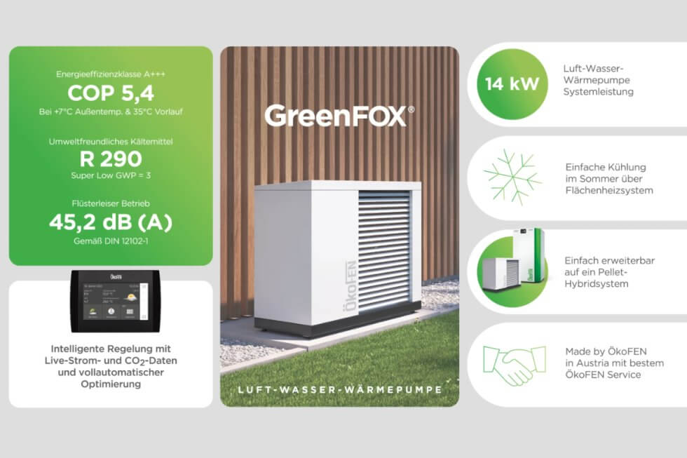 Premiere: ÖkoFEN bringt GreenFOX Wärmepumpe - DATA AHEAD AG